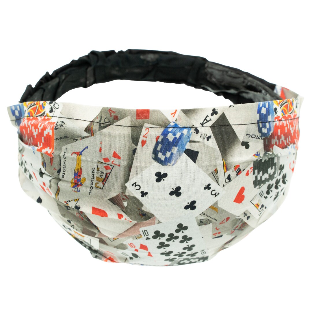 3D Card & Casino Chip Design ~ Elasticated Headband Great for Tying ...