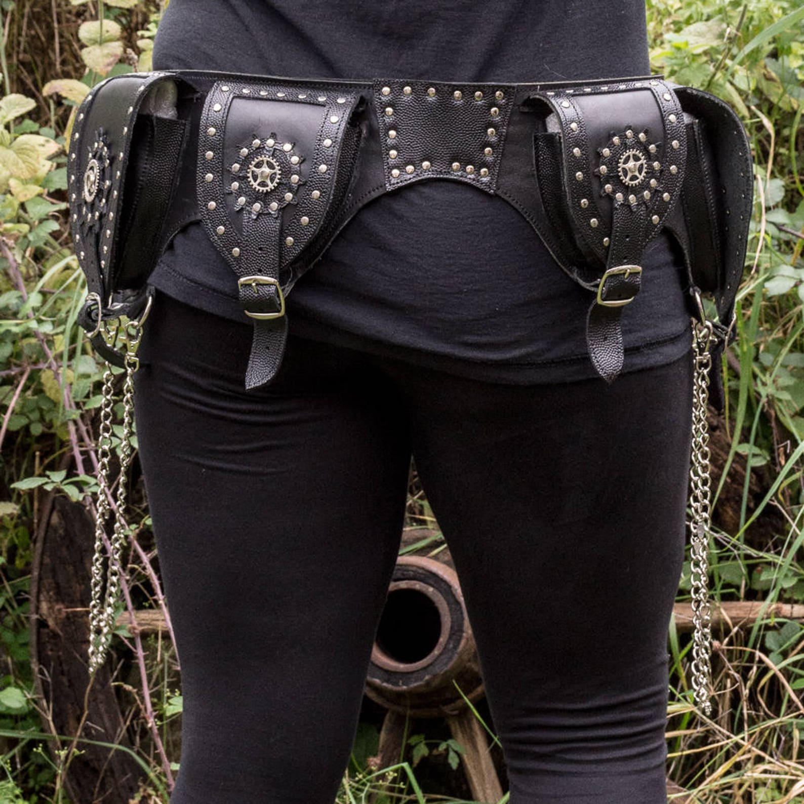 Utility Multi Pouch Belt (leather,hip Belt,pocket Belt,festival ...