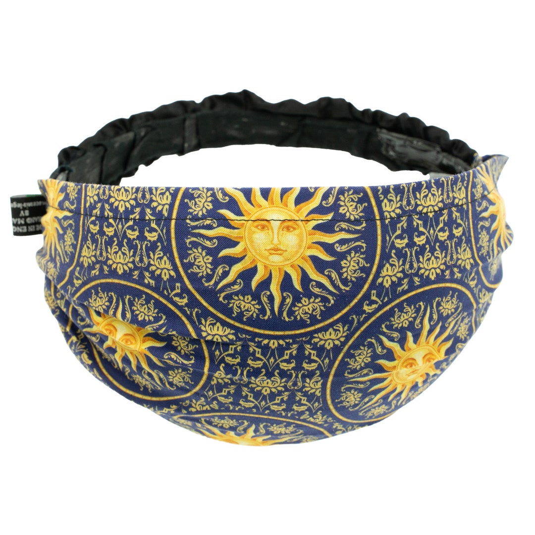 Regal Sunshine Sun Face Design ~ Handmade Elasticated Headband, Either ...