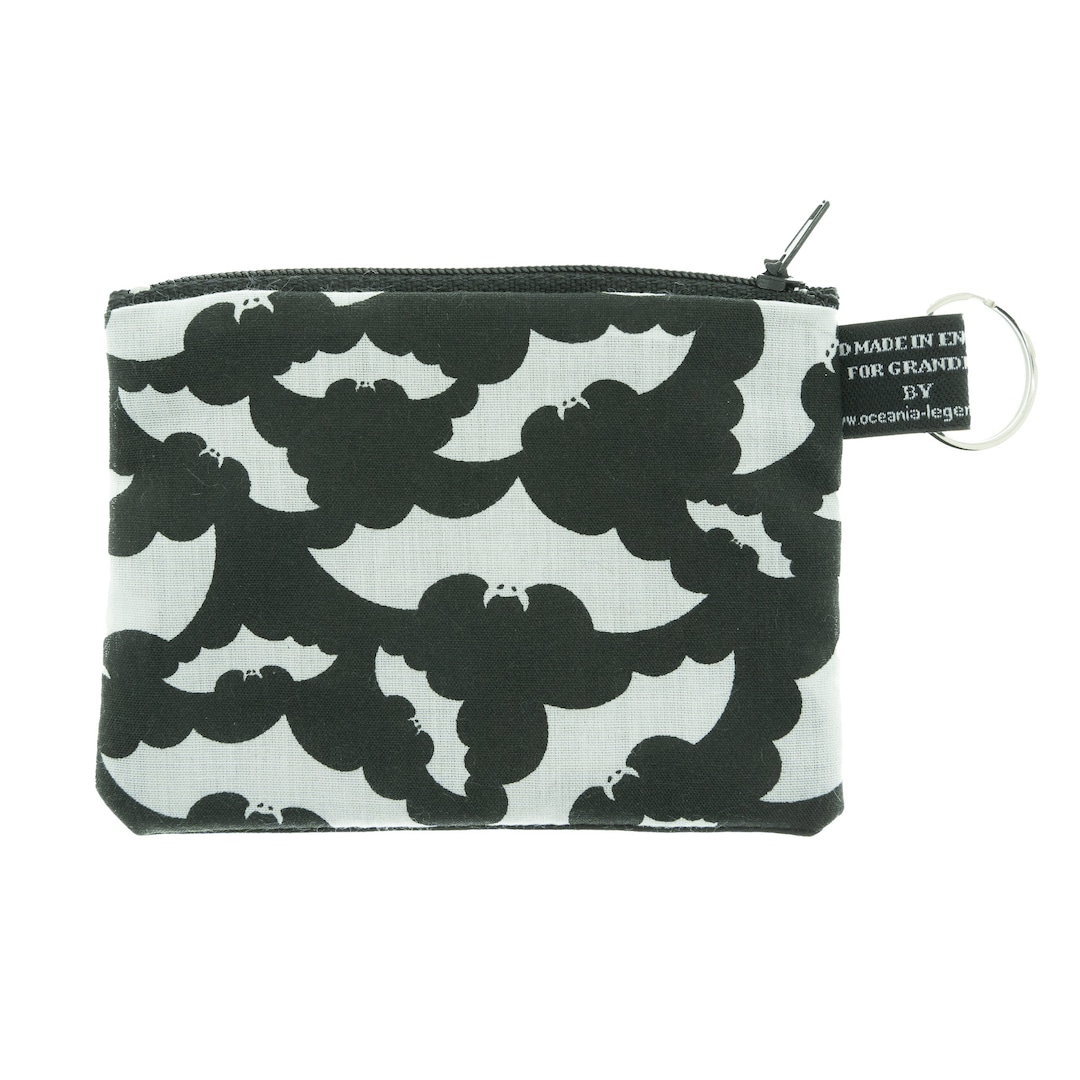 Monochrome Bats Coin Purse Handmade From Timeless 100% Cotton Great for ...