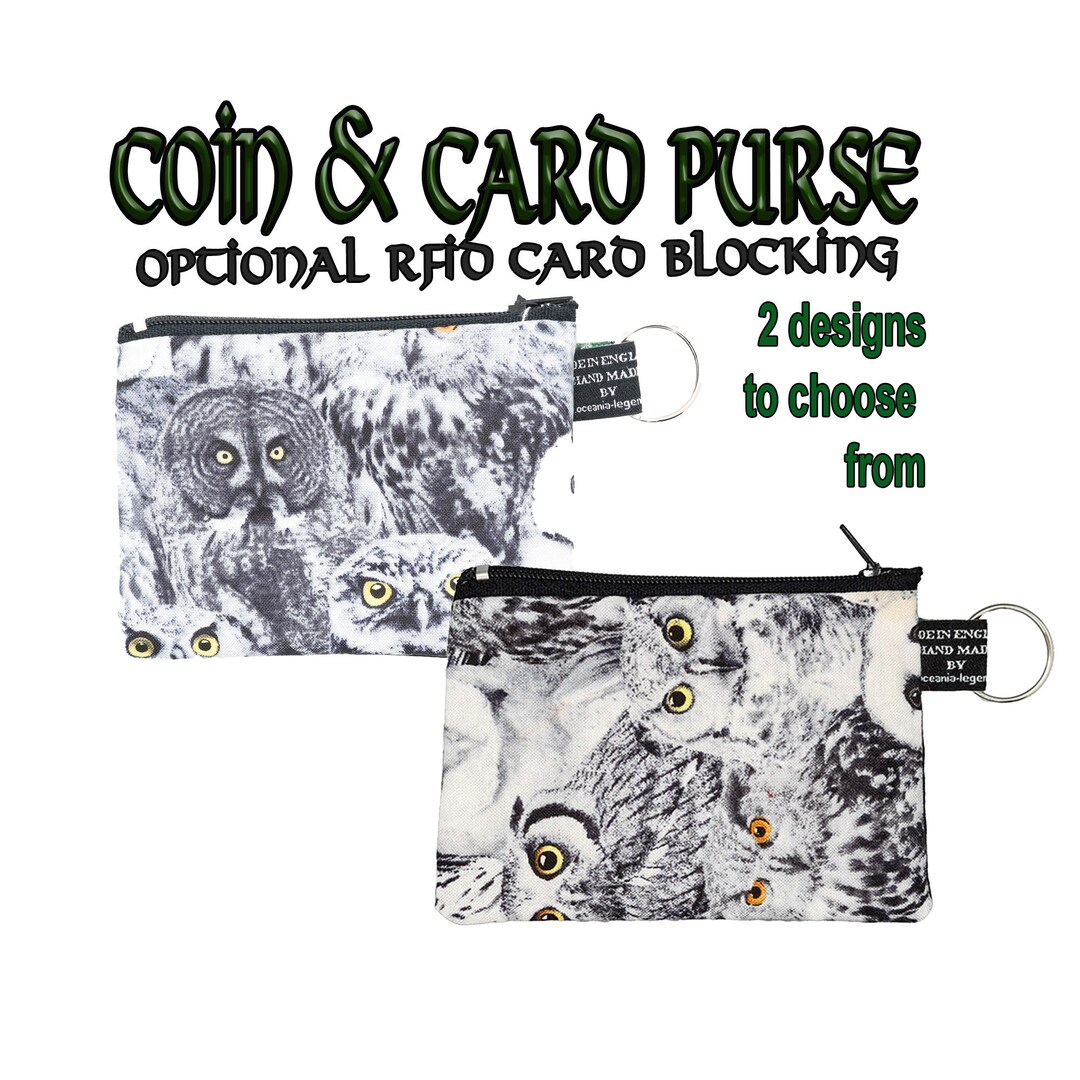 Parliament of Owls in Our Coin & Card Purse, Handmade From 100% Cotton ...