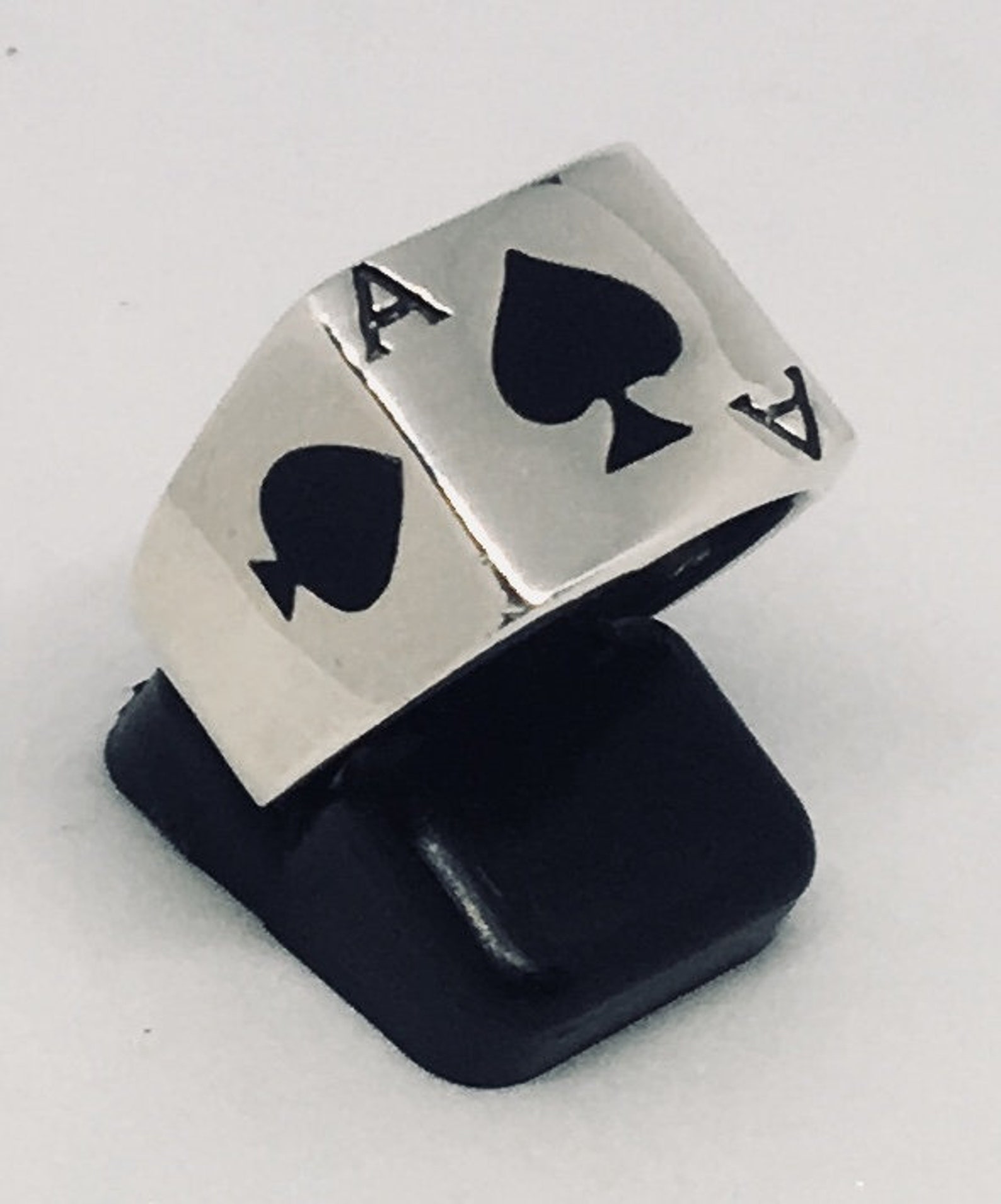 Ace of Spades Card Ring Handmade .925 Solid Sterling Silver - Etsy