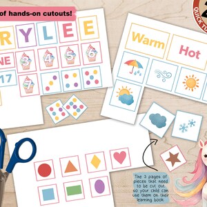 Personalized UNICORN Learning Workbook PRINTABLE, Writing & Tracing ...