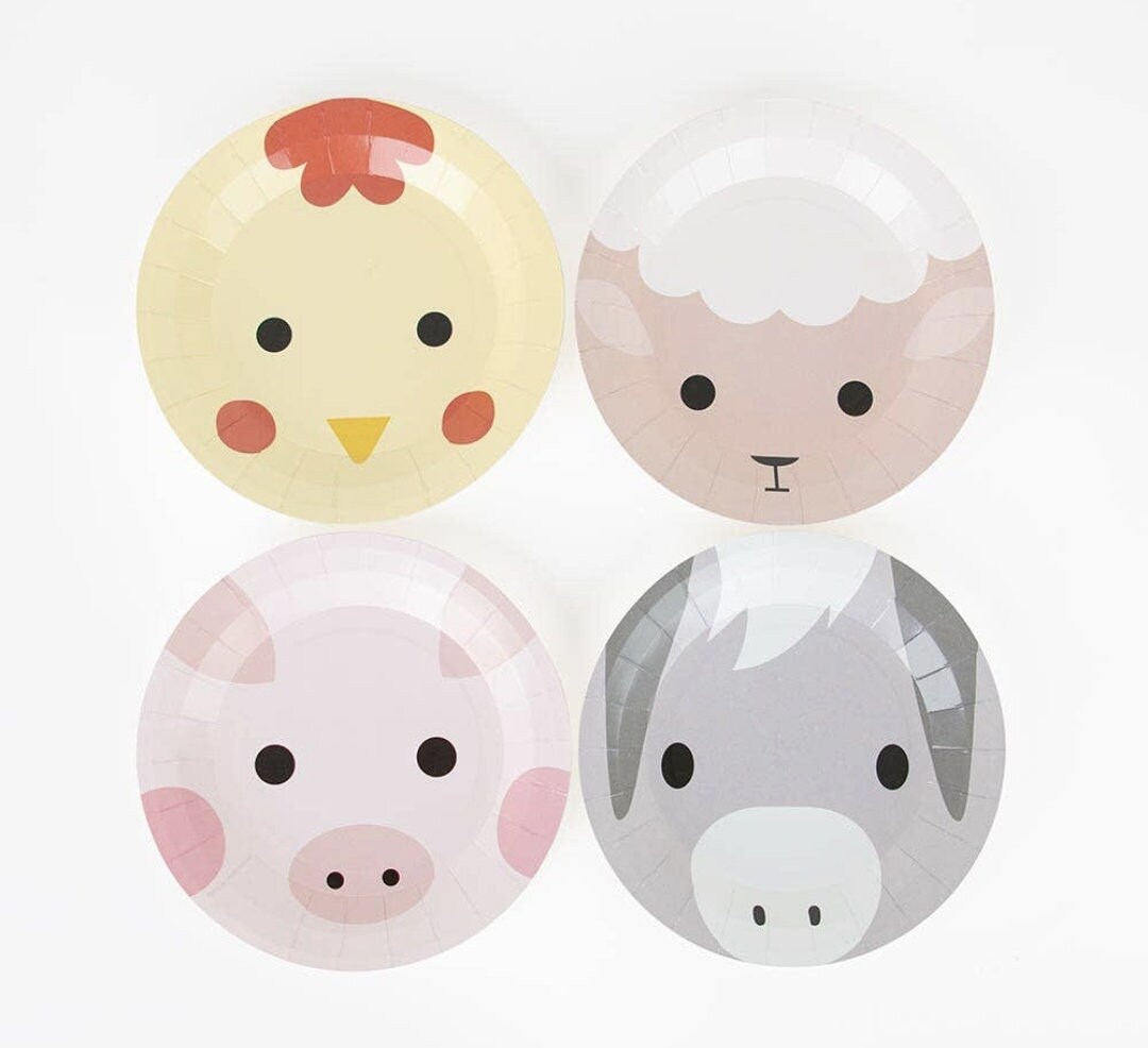 Mini Farm Plates (8ct.) - Etsy