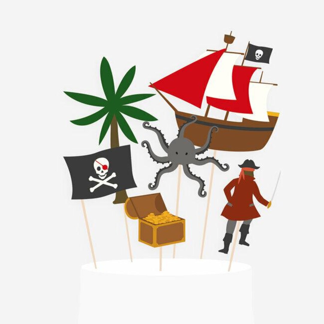 Pirates Cake Toppers - Etsy