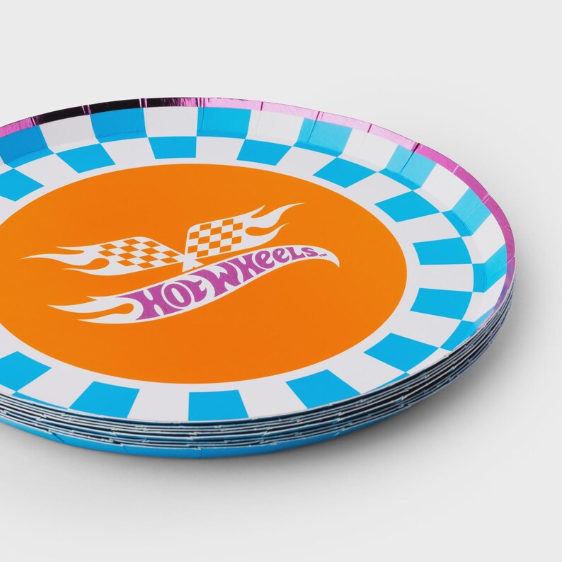 Hot Wheels™ X Bonjour Fete Blue Checker Small Plates (8 Ct.) - Etsy Canada