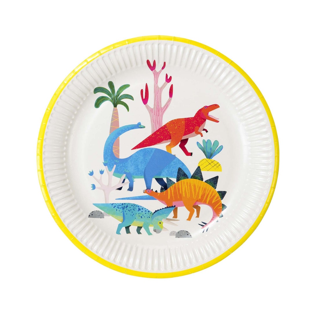 Party Dinosaur Plates - Etsy