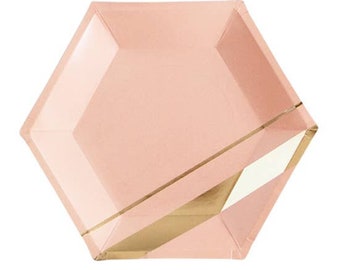 Peach Paper Plates - Etsy