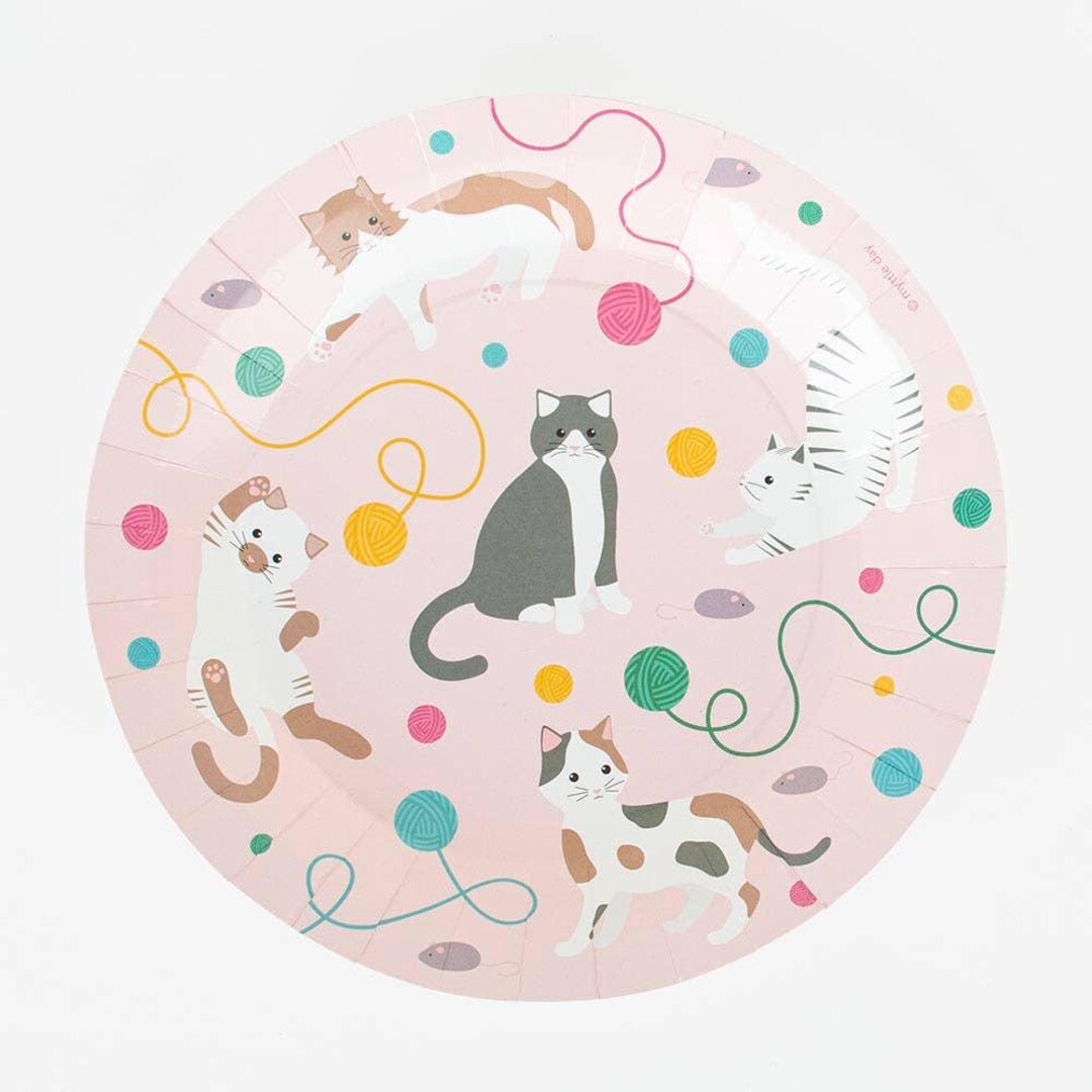 Cat Plates (8 Ct.) - Etsy