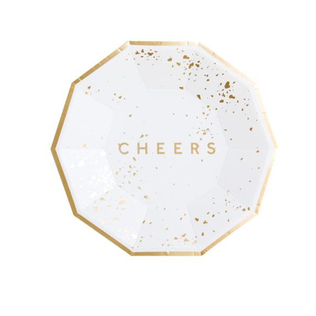 White Cheers Small Plates - Etsy