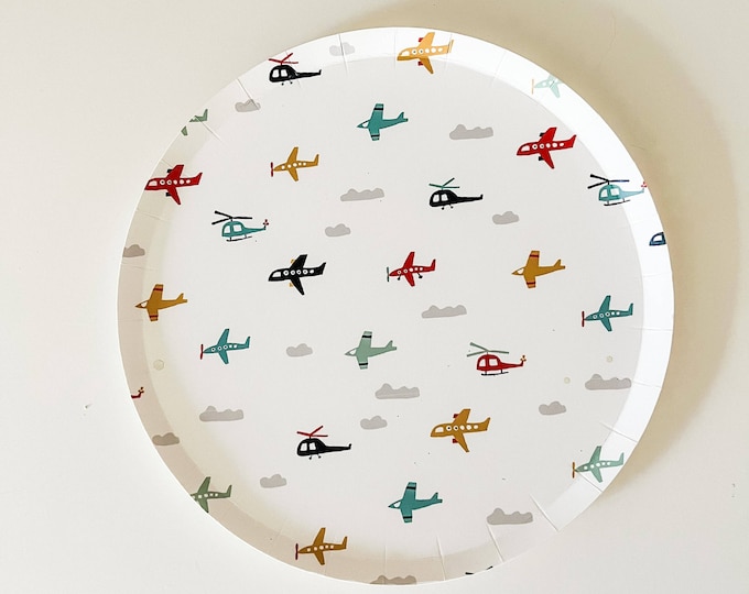Airplane Plates 8 Ct. - Etsy