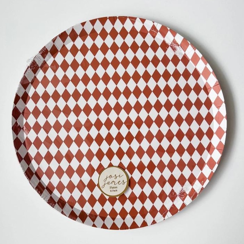 Burnt Orange Party Plates - Etsy