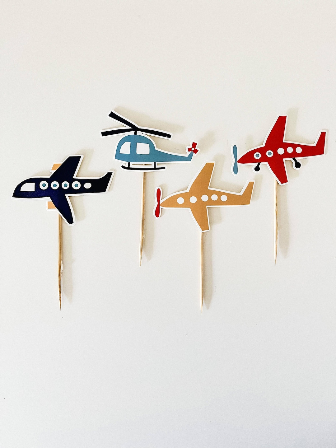 Airplane Cupcake Toppers (8 Ct.) - Etsy