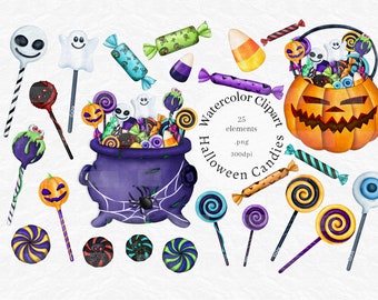 Halloween Clipart / Cute Pumpkins Clipart / Ghost Illustration ...