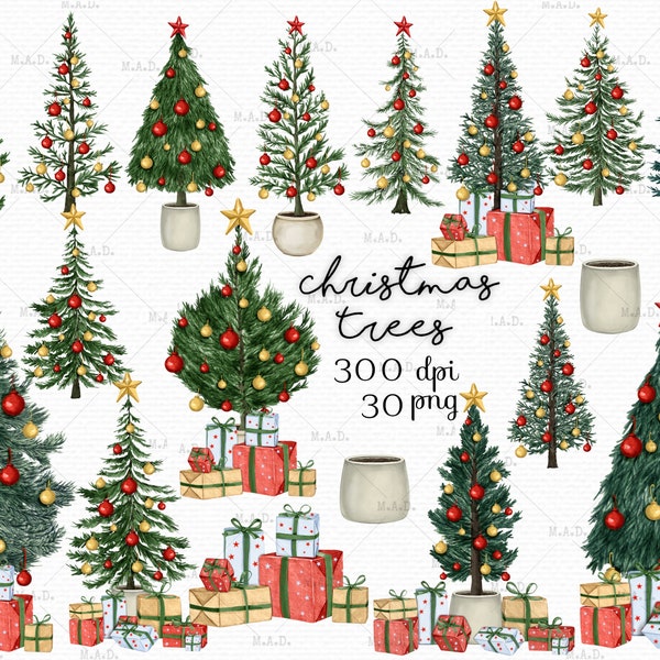 Pine Tree Clip Art - Etsy