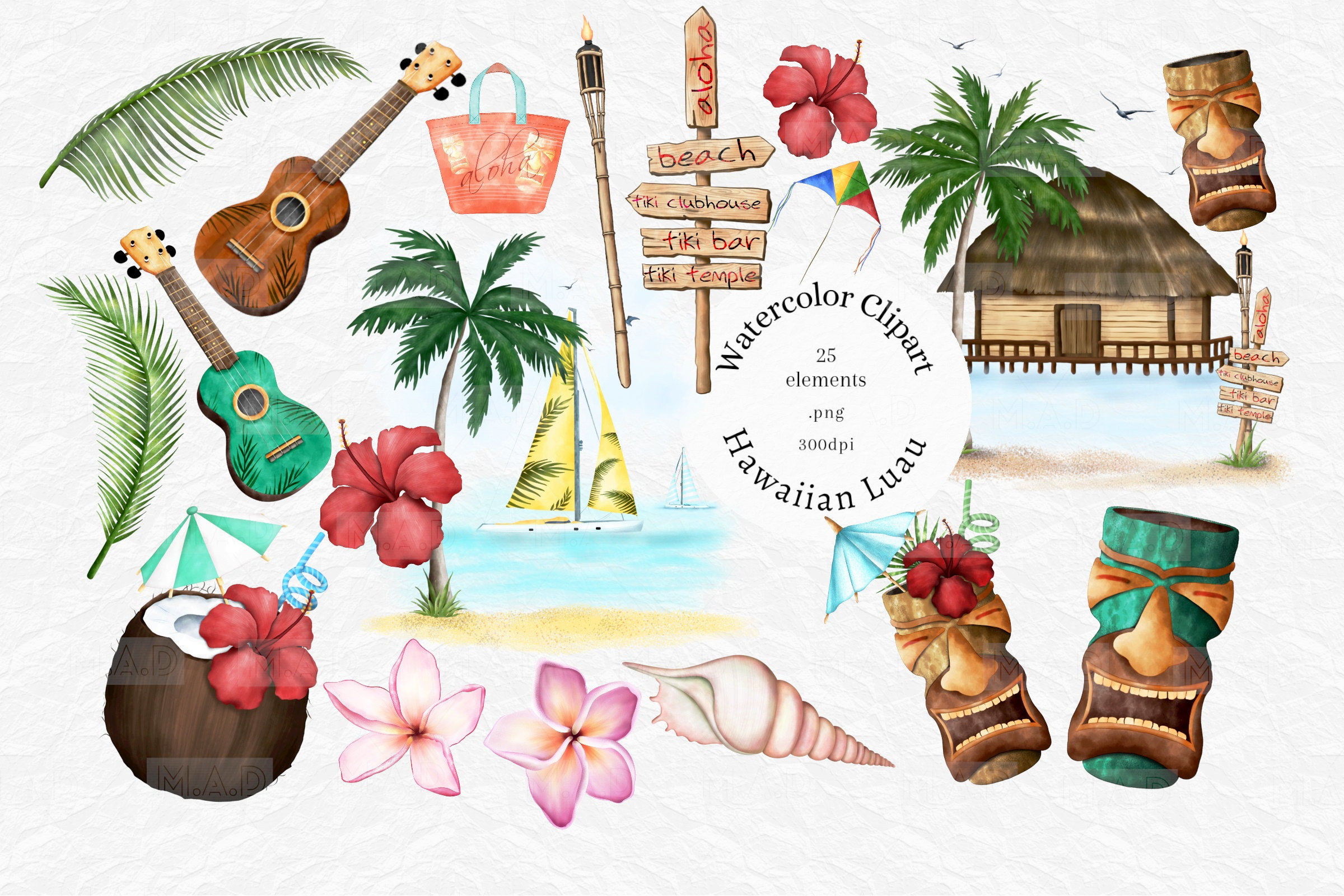 Hawaiian Luau Clip Art