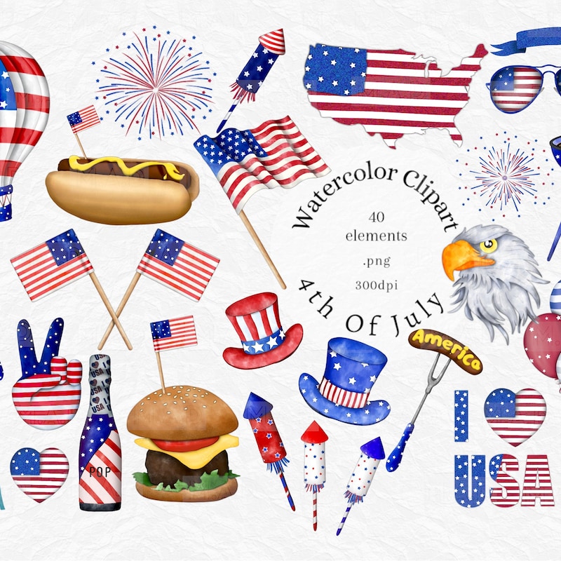4th of July Clip Art - Etsy