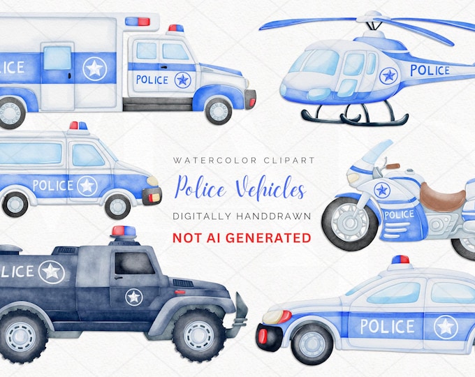35 Police Cars Clipart Set - Police Vehicle and Officer Clip Art PNG ...