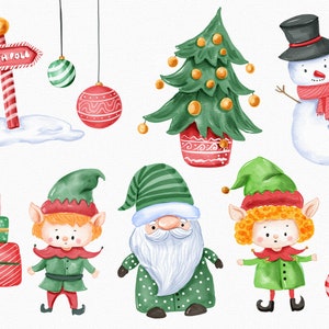 Santa Claus Clipart, Christmas Clip Art, Watercolor Christmas Santa ...