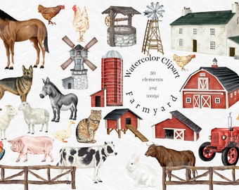 Barnyard Clip Art - Etsy