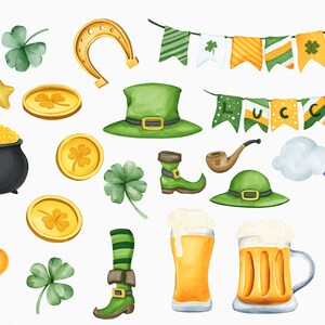 Watercolor St Patricks Day Clipart, Saint Patricks Day PNG, Shamrock ...