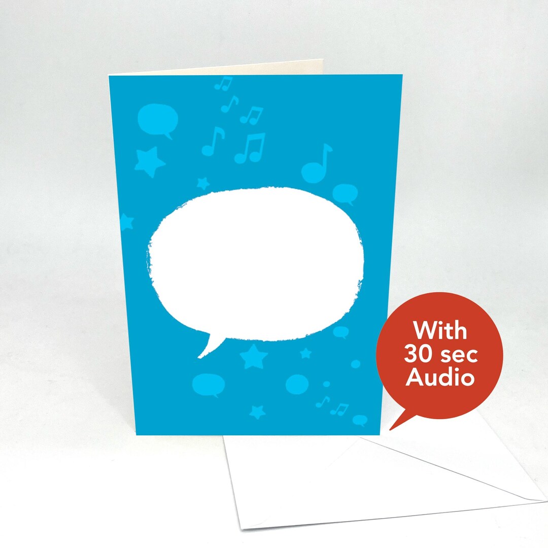 Recordable Audio Talkie Cards - Speech Greeting Cards - With 30 Second ...