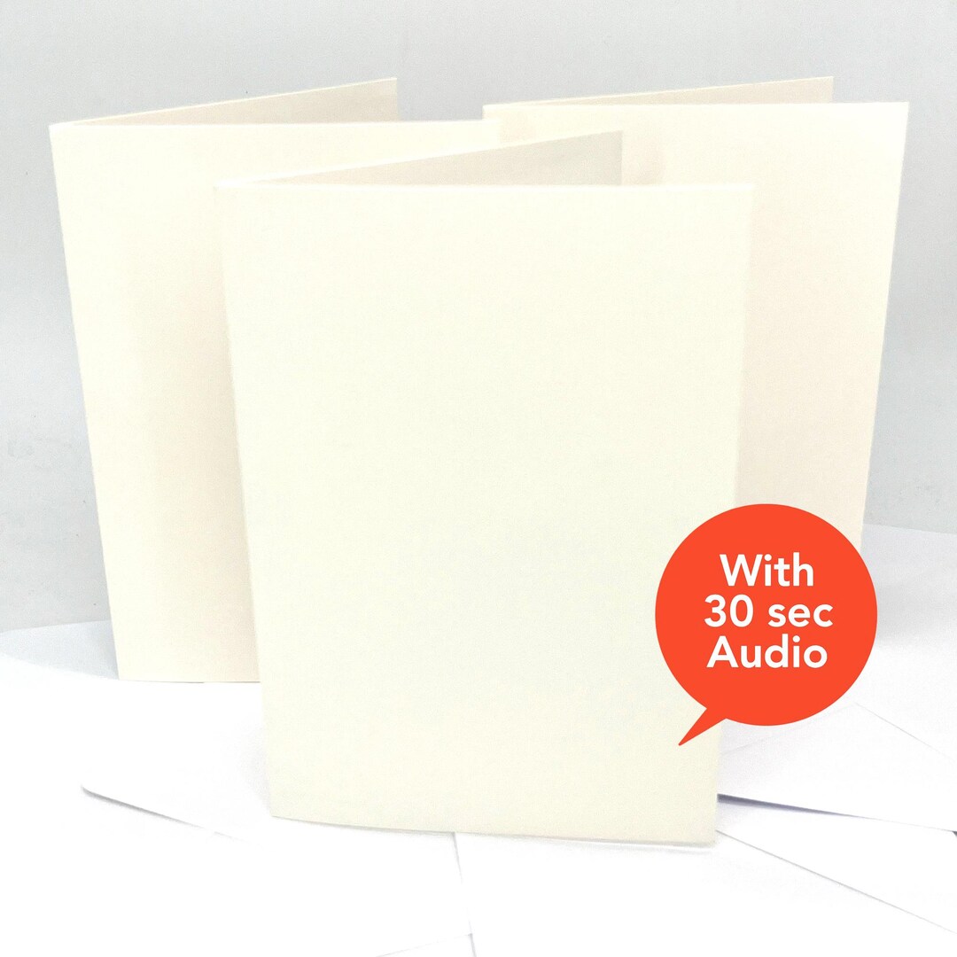 Audio Greeting Card 3 Pack Record Your Own Blank, A5, 30 Seconds Audio ...