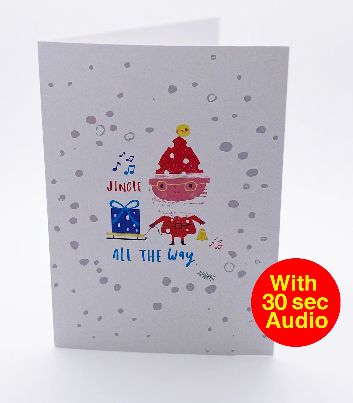 Recordable Audio Christmas Cards - Cute - With 30 second Audio