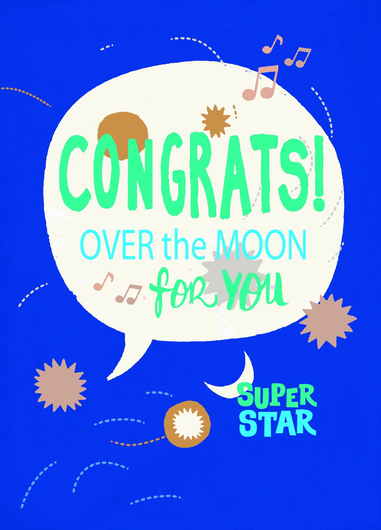 Recordable Congratulations Cards - Congrat! Over the Moon - With 30 ...