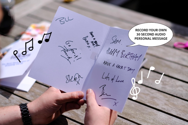 Audio Greeting Cards With Your Own Design - Custom Printed - 30 Second ...