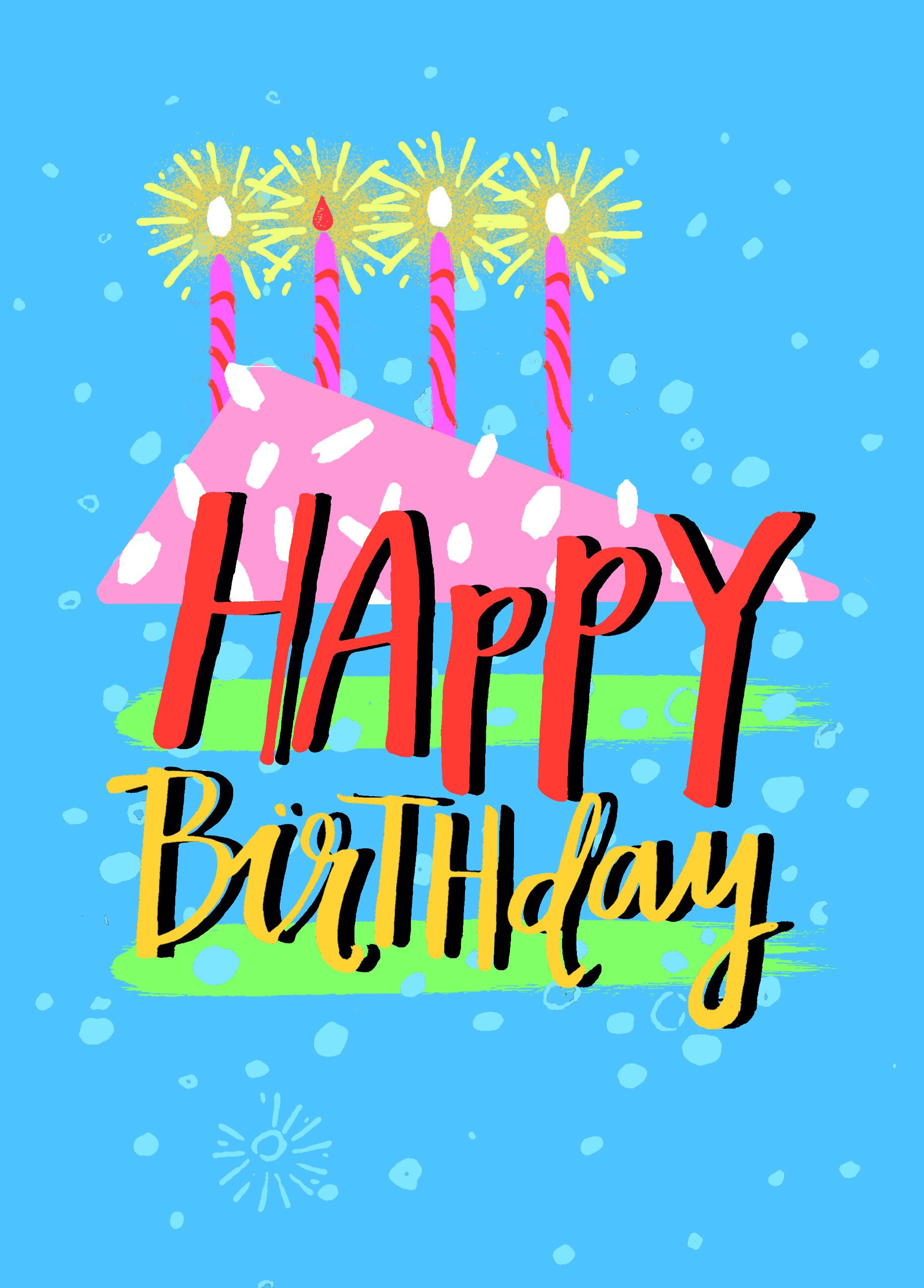 Recordable Audio Birthday Cards - Happy Birthday Cake - With 30 second ...