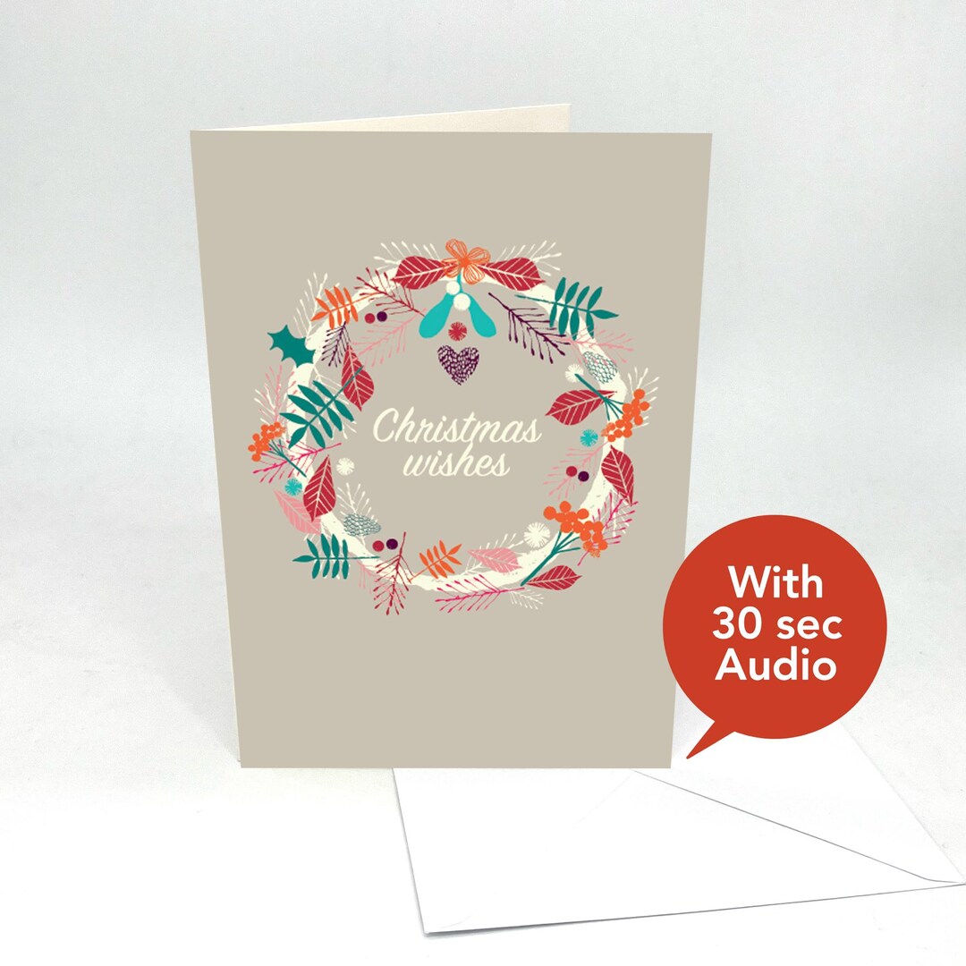 Recordable Music Audio Christmas Cards Christmas Wishes With 30 Second ...