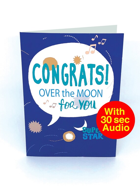 Recordable Congratulations Cards Congrat With 30 Second - Etsy