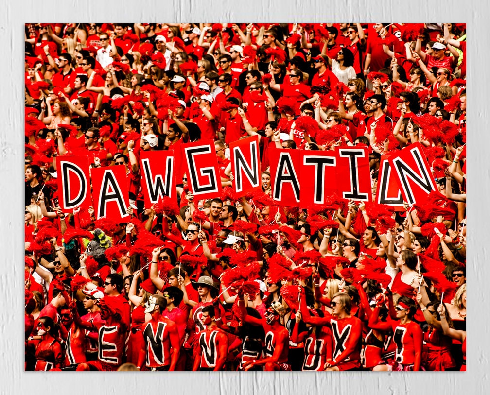 UGA: Georgia Bulldogs Dawgnation Football Fans Photo Picture - Etsy