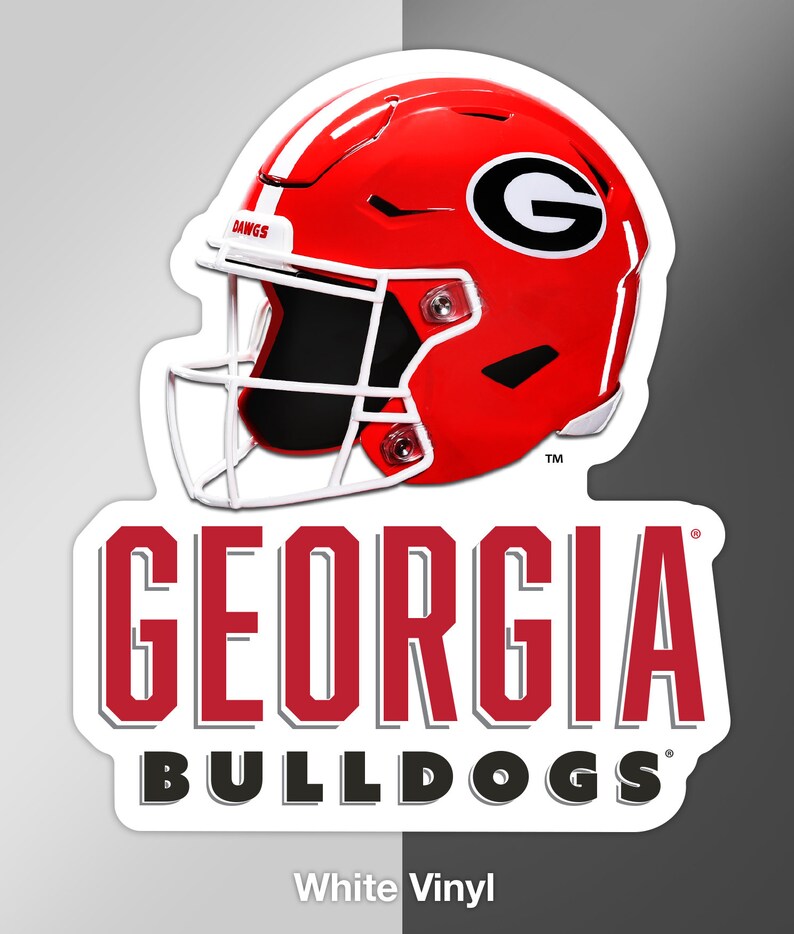 UGA Georgia Bulldogs Decal Sticker: Power G Football Helmet Vintage ...