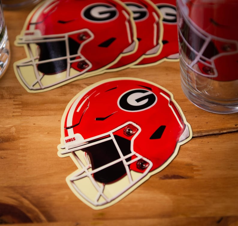 UGA Georgia Bulldogs Decal Sticker Football Helmet Premium Die Cut ...