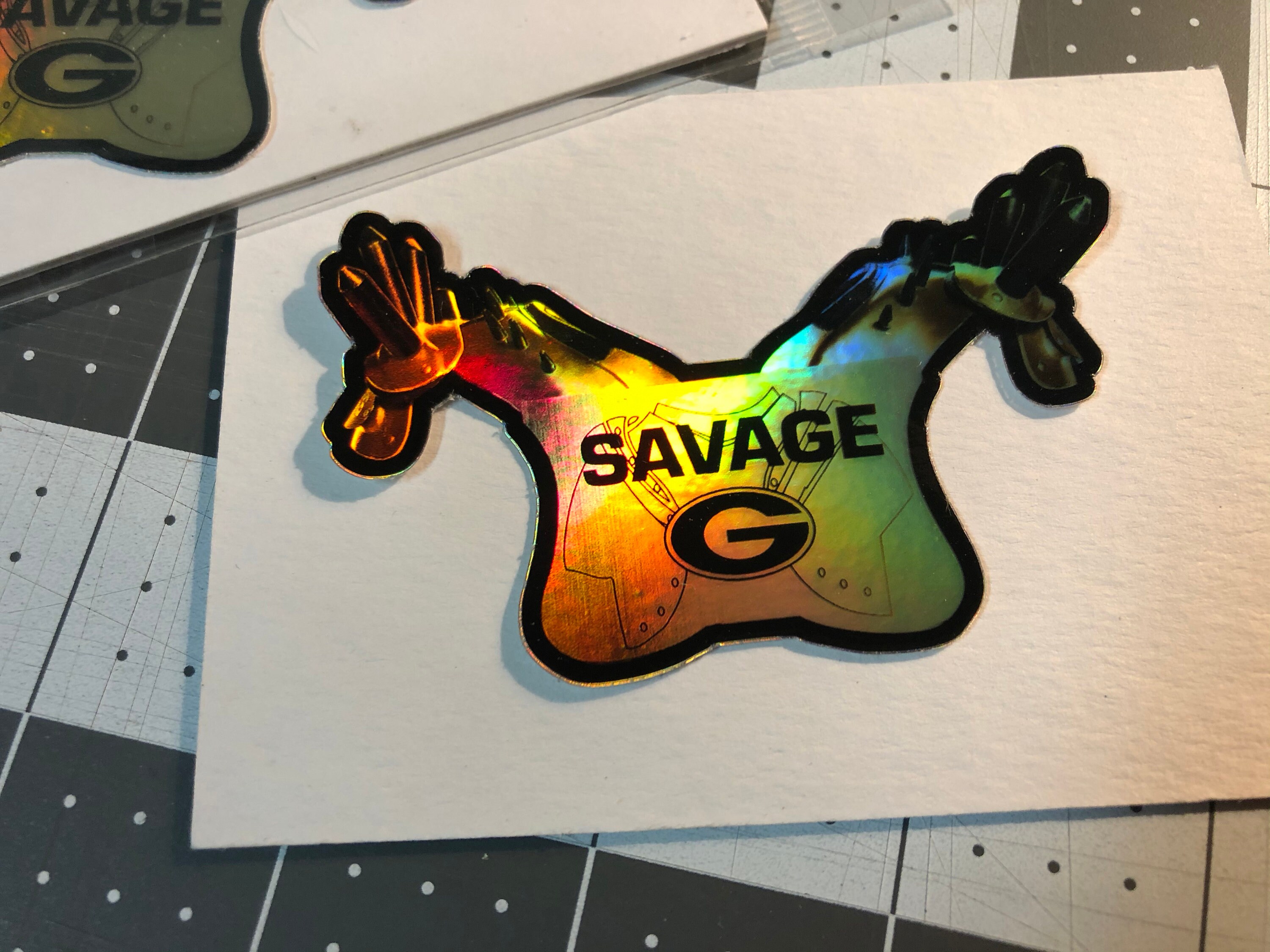UGA Georgia Bulldogs Decal Sticker 6 Savage Pads Premium Die Cut Vinyl ...