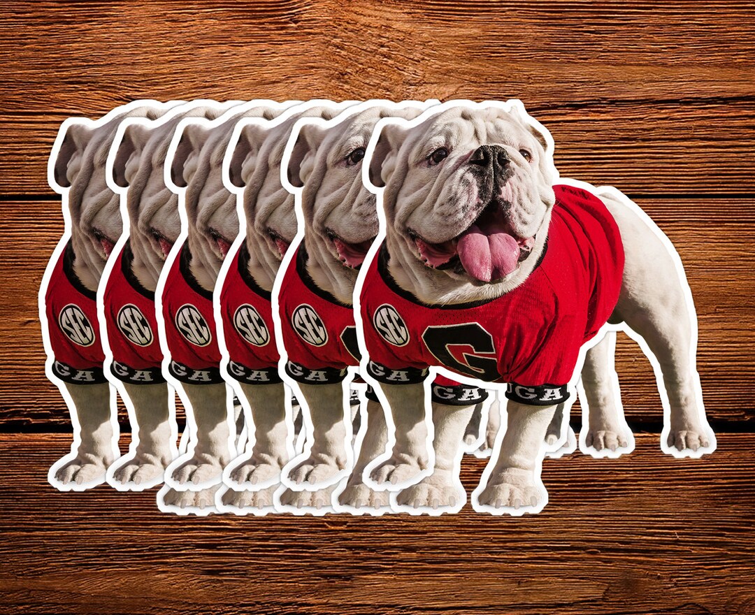 UGA Georgia Bulldogs Photo Sticker - Uga X Mascot Endzone 6-pack 2.75 ...