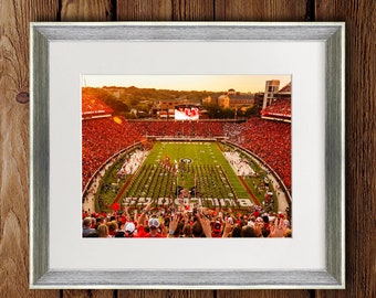 UGA: Georgia Bulldogs Sanford Stadium Saturday in Athens Art | Etsy