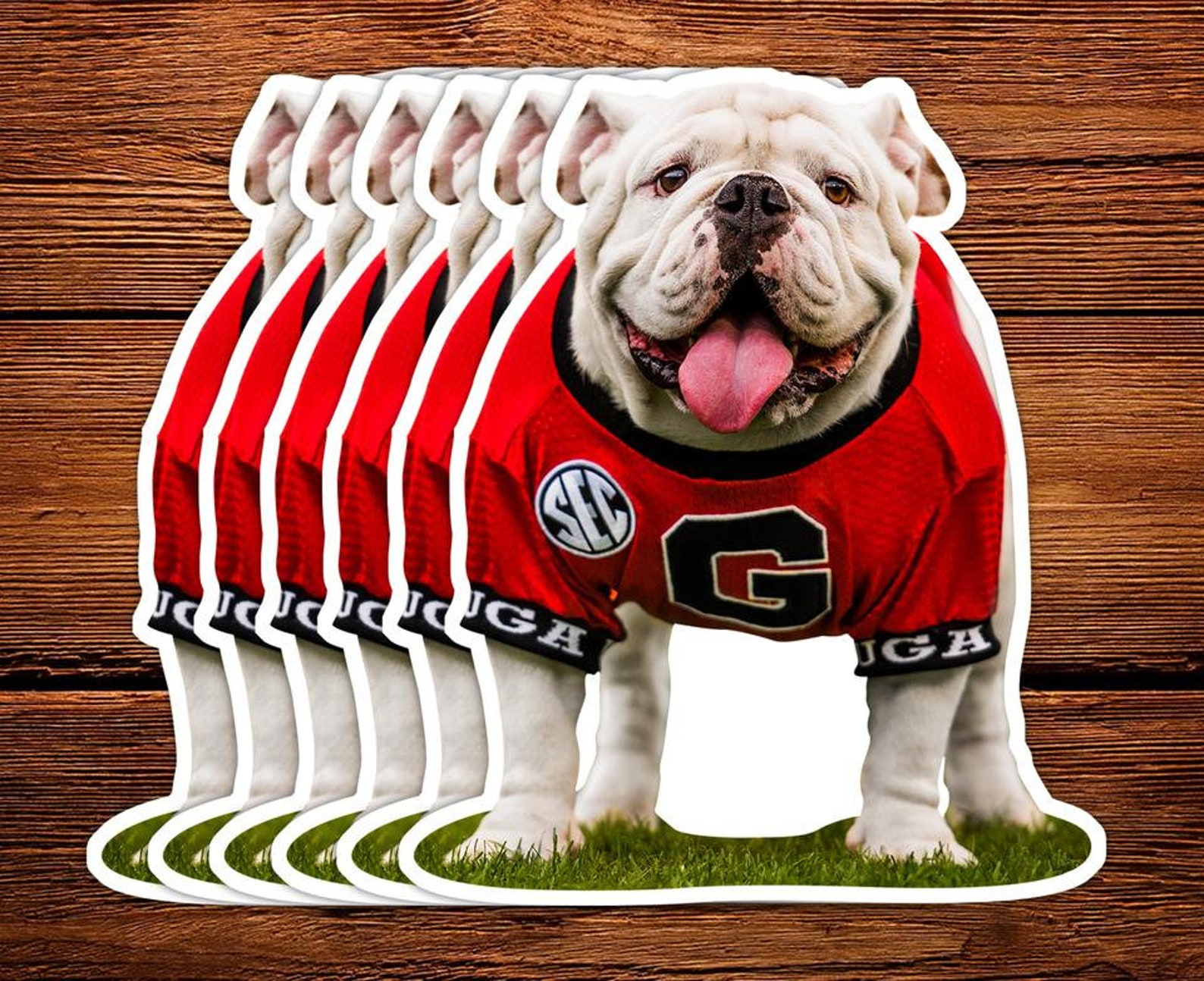 UGA Georgia Bulldogs Decal Sticker Photo Uga X Mascot 6-pack - Etsy