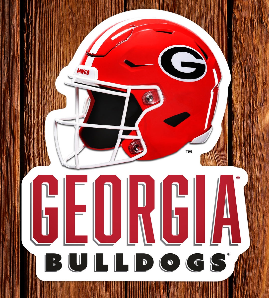 UGA Georgia Bulldogs Decal Sticker: Power G Football Helmet Vintage ...