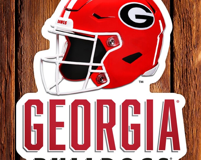 UGA Georgia Bulldogs Decal Sticker: Power G Football Helmet Vintage ...