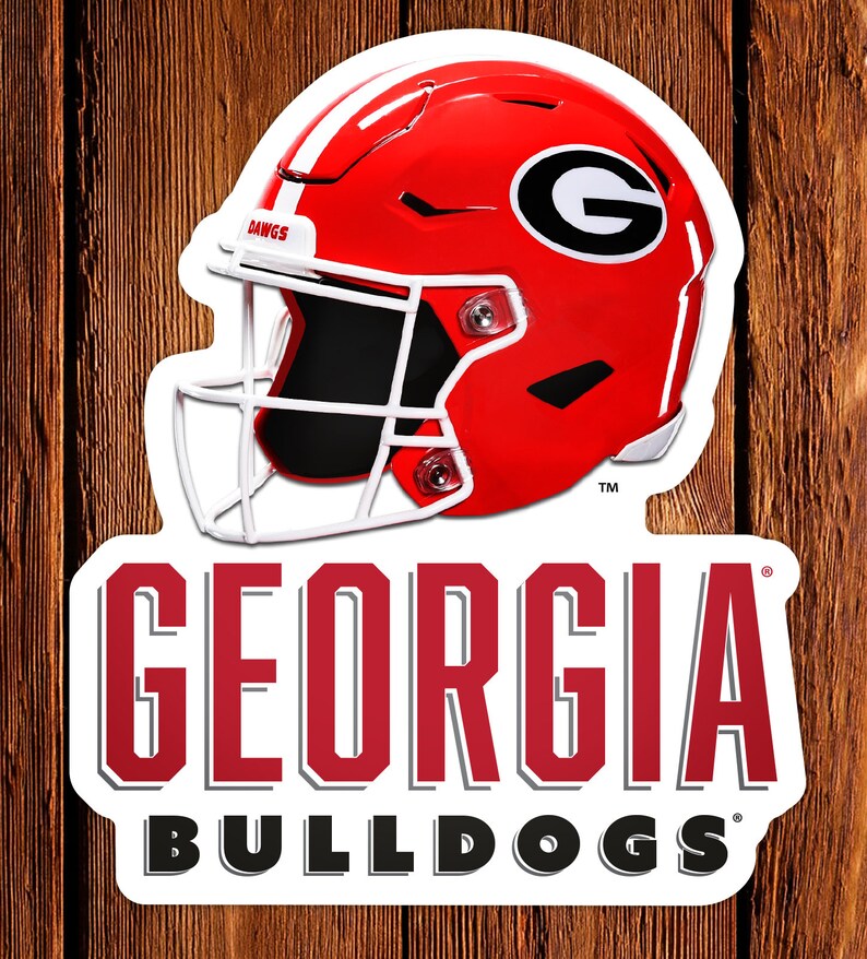 UGA Georgia Bulldogs Decal Sticker: Power G Football Helmet Vintage ...