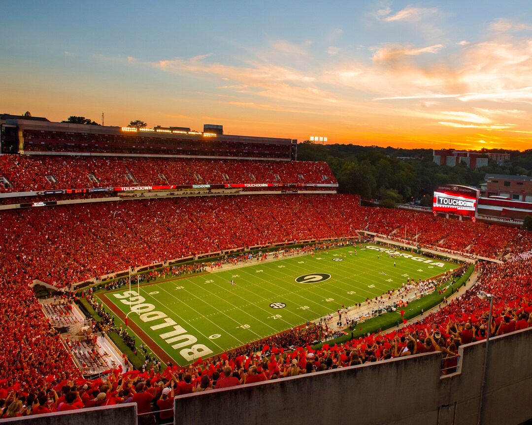 UGA: Georgia Bulldogs Sanford Stadium Redout Art Poster Decor Picture ...