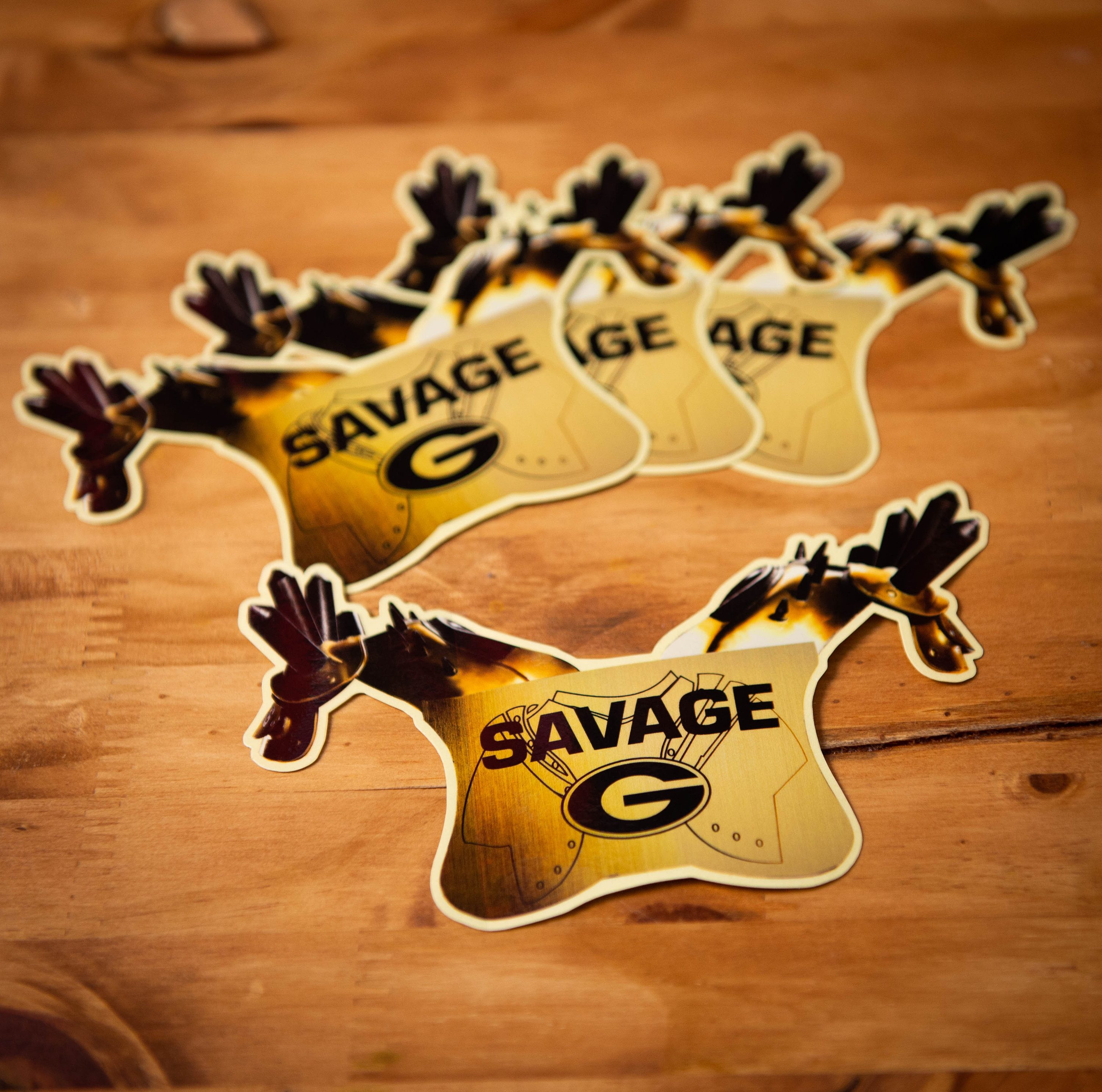 UGA Georgia Bulldogs Decal Sticker 6 Savage Pads Premium Die Cut Vinyl ...