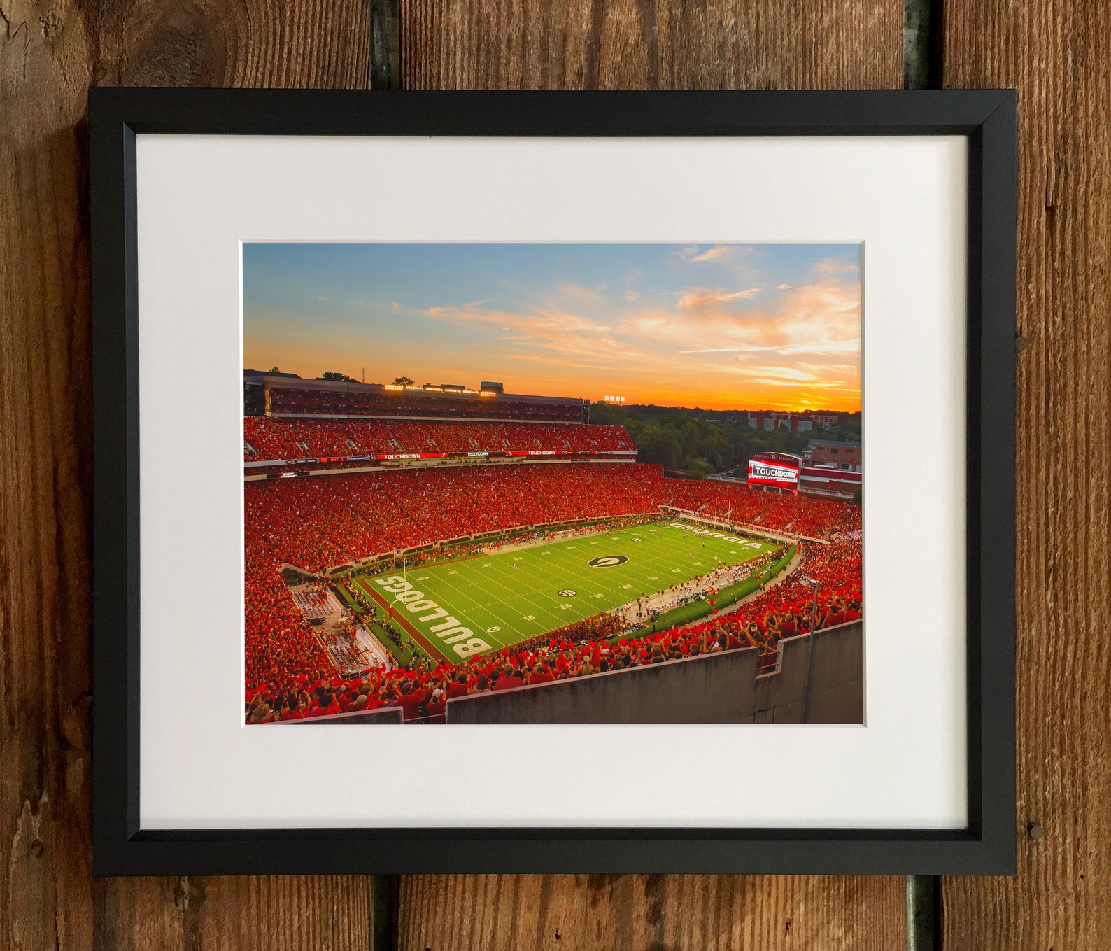UGA Georgia Bulldogs: Sanford Stadium Redout Framed Photo Picture Print ...