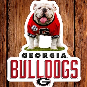 UGA Georgia Bulldogs Decal Sticker: Uga X Mascot Vintage Design Photo ...