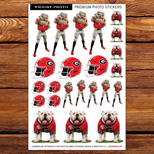 UGA Georgia Bulldogs Decal Sticker Sheet 23 Small Premium - Etsy