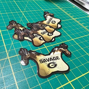 UGA Georgia Bulldogs Decal Sticker Photo - Savage Pads 6-pack 2.75 ...