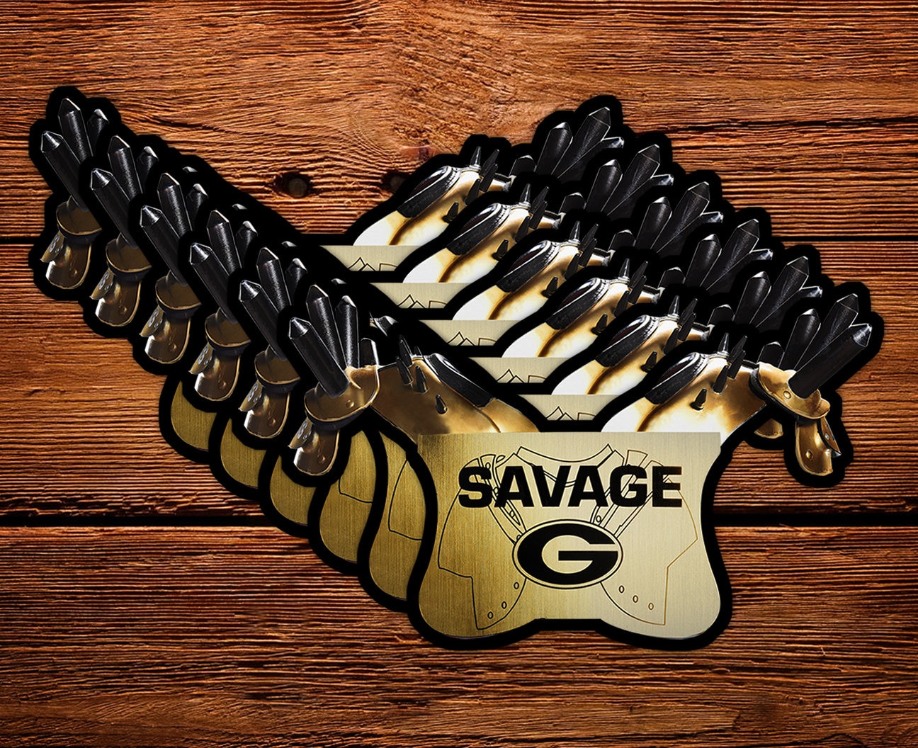 UGA Georgia Bulldogs Decal Sticker Photo Savage Pads 6-pack - Etsy